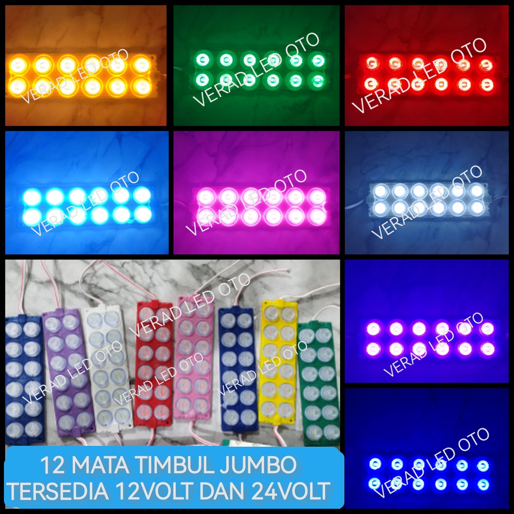 Jual LAMPU LED 12 MATA TIMBUL JUMBO BAK TRUK KOLONG 12 VOLT 24 VOLT 24V 12V | Shopee Indonesia