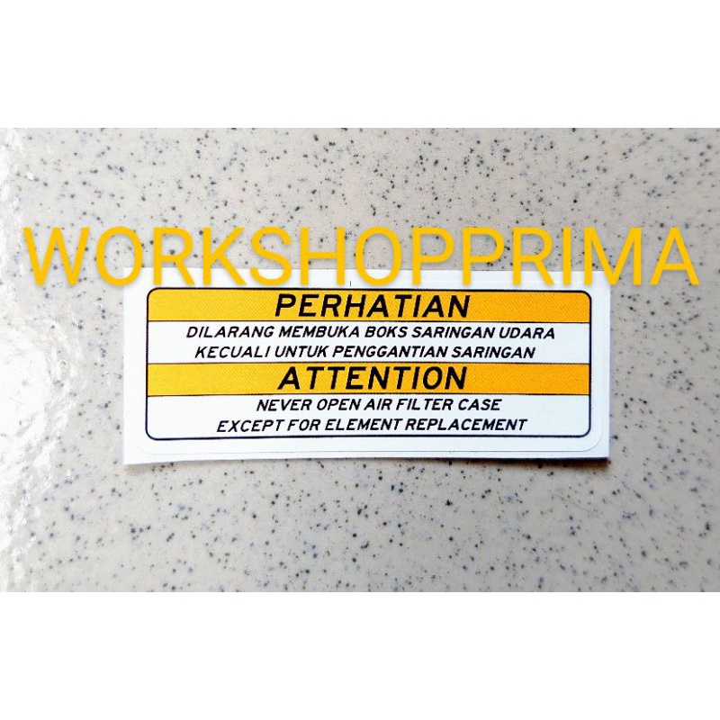 Jual STIKER TULISAN HIMBAUAN PERINGATAN KUNING PUTIH LOGO STICKER ...