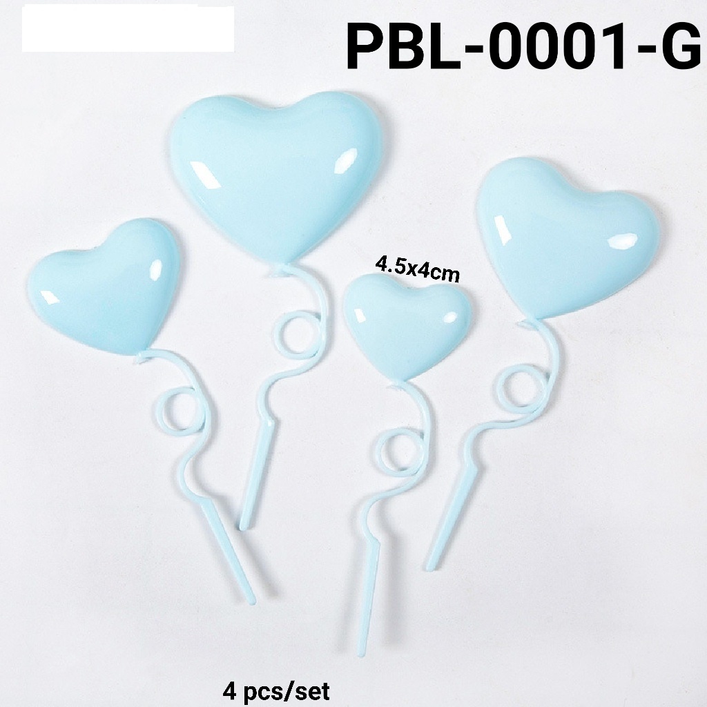 Jual GT-PBL-0001 Cake topper hiasan kue cake balon hati plastik 2D yamama baking | Shopee Indonesia