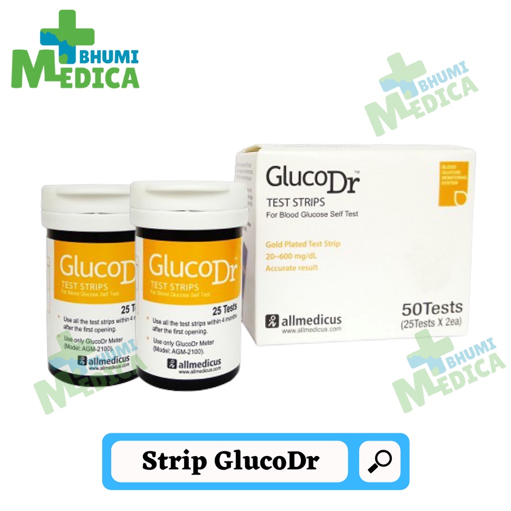Jual Strip Tes Cek Gula Darah Gluco Dr Blood Glucose Stick Test untuk ...