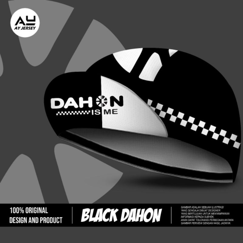Jual CYCLING CAP DAHON BLACK (TOPI SEPEDA) | Shopee Indonesia