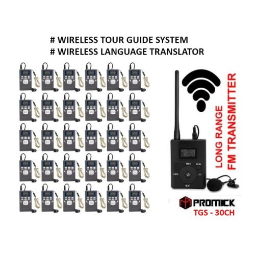 Jual WIRELESS TOUR GUIDE SYSTEM 30 CHANNEL LONG RANGE 30CH - 30 ...
