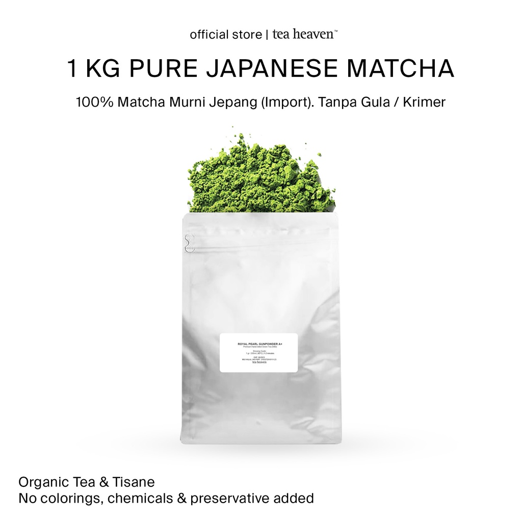 Jual Tea Heaven Pure Japanese Matcha Powder 1kg | Shopee Indonesia