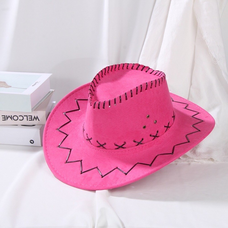 Jual COWBOY HAT - topi koboi y2k aesthetic bahan suede retro vintage ...