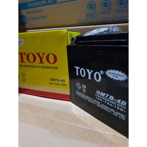 Jual Aki Kering GM7B-4B Toyo Tiger/Nouvo/Scorpio | Shopee Indonesia