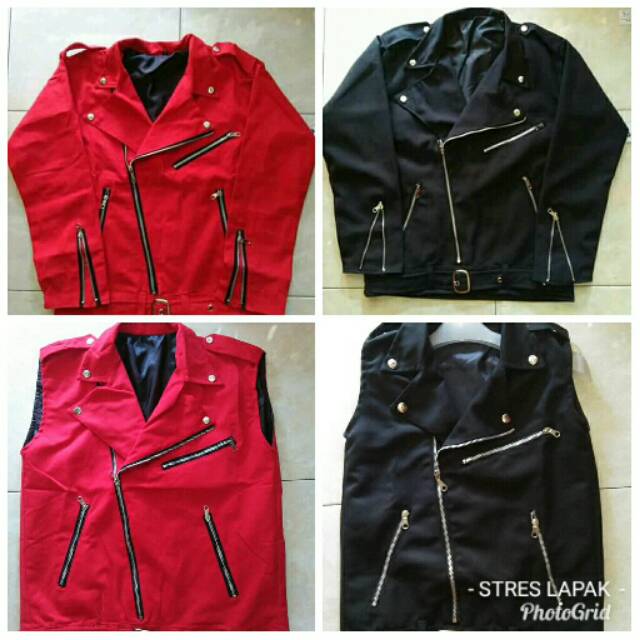 Jual new Werpak jacket punk jaket Ramones jaket gank motor old school ...