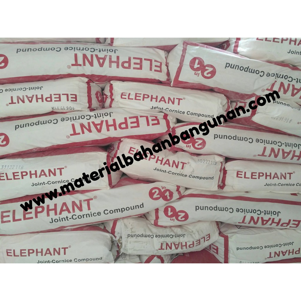 Jual Elephant Joint-Cornice Compound 2 in 1 20 kg compon plaster ...