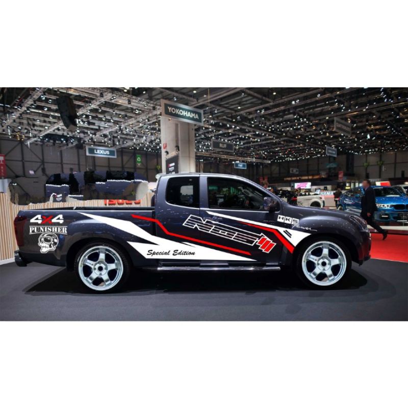 Jual stiker mobil hilux Strada Triton Navara sticker custom | Shopee ...