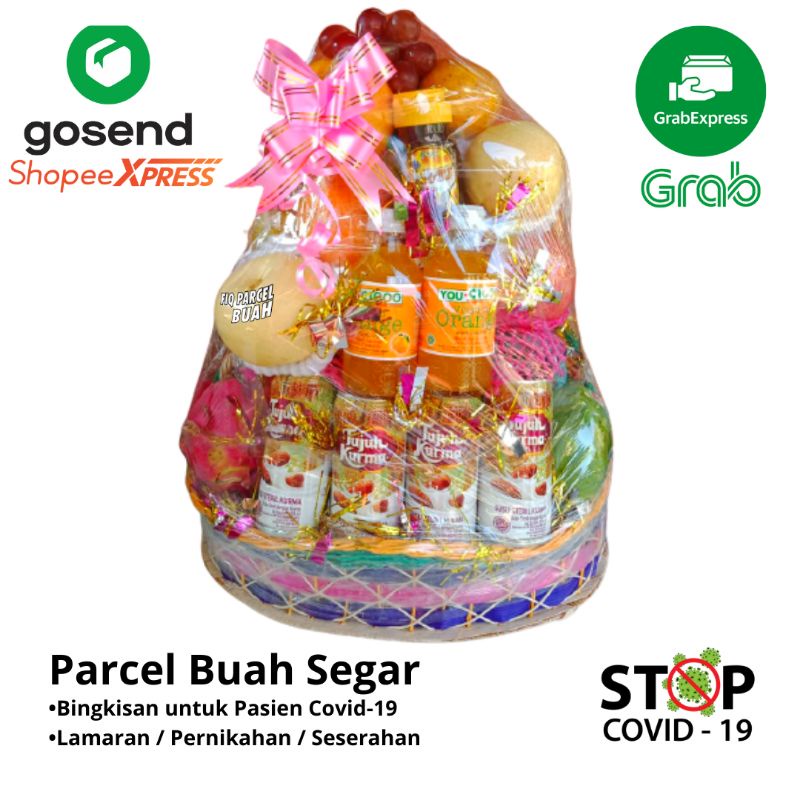 Jual Parcel Buah Segar plus minuman vitamin dan madu / Parcel Buah Lamaran/Hampers Buah untuk ...