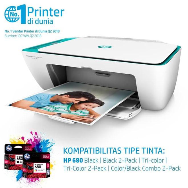 Jual Hp Deskjet Ia 2677 All-In-One Printer + Free Hp 680 Black Ink ...