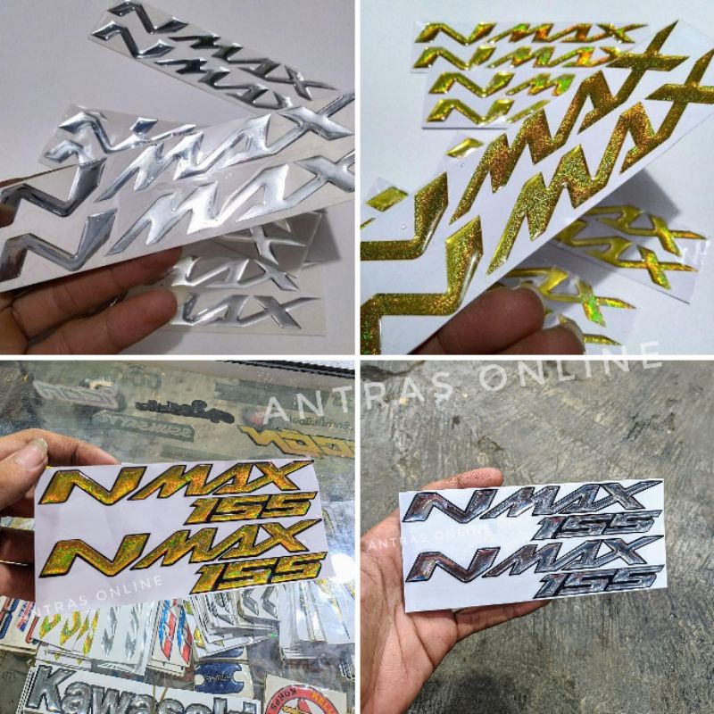 Jual stiker timbul emblem yamaha nmax n max 155 sepasang isi 2 sticker ...