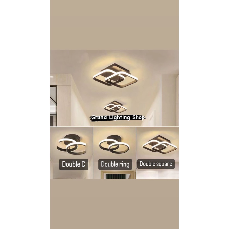 Jual Lampu langit-langit (ceiling light) LED bentuk double ring (2 ...