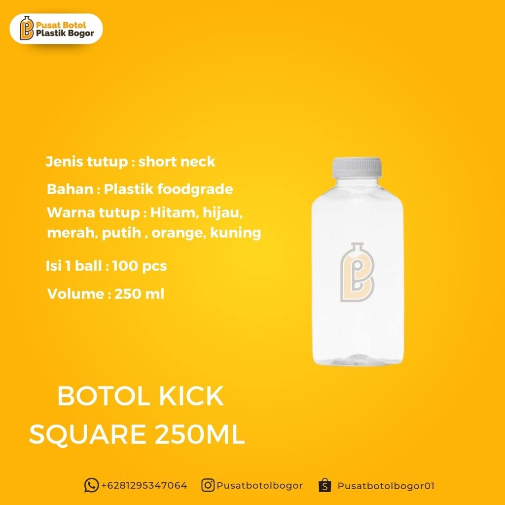 Jual BOTOL KICK SQUARE 250ML | Shopee Indonesia
