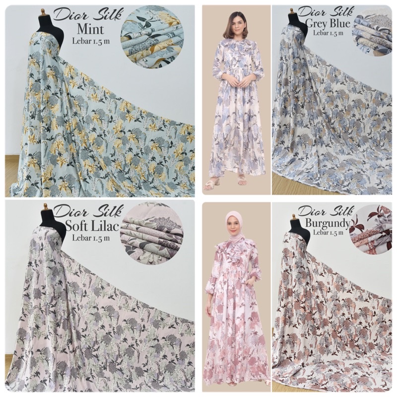 Jual kain bahan d*or silk by NY // kain gamis/ kain meteran | Shopee ...