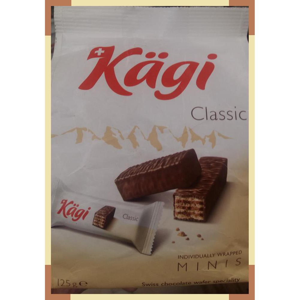 Jual Kagi | classic | chocolate wafer | product of swiss | 125 gr ...