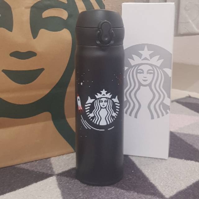 Jual Starbucks thermos black edition (space rocket) | Shopee Indonesia