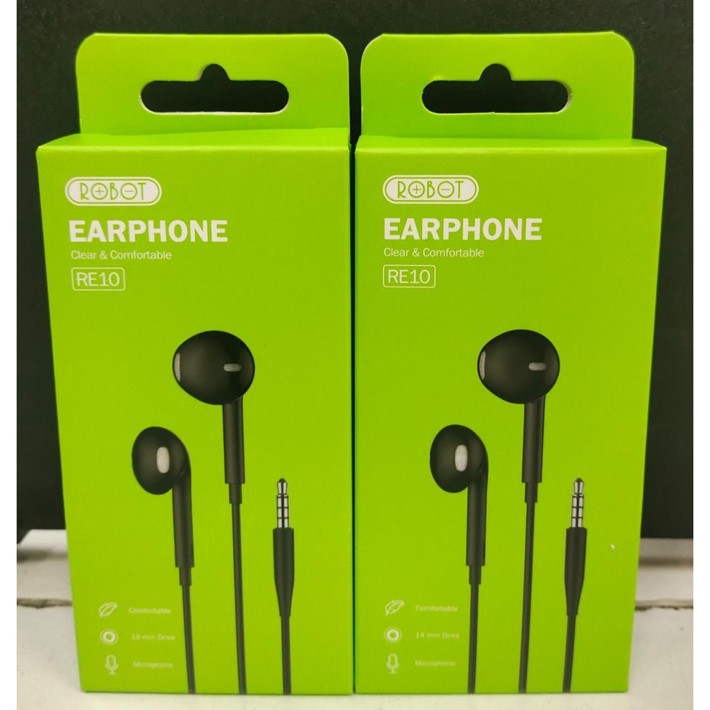 Jual ROBOT RE10 WIRED EARPHONE SEMI-IN-EAR CLEAR AND COMFORTABLE ...