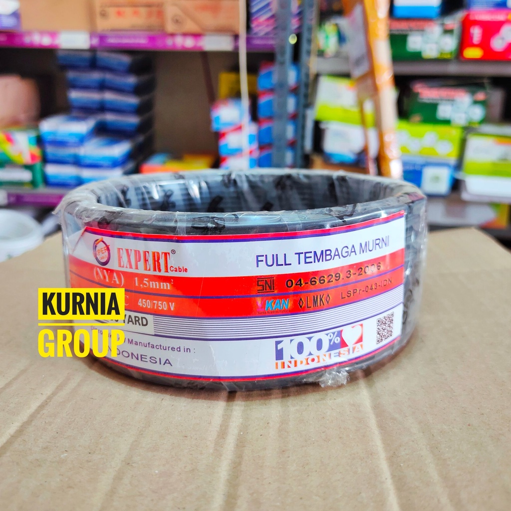 Jual Kabel NYA 1.5mm 50Y SNI Full Tembaga Murni Kawat Tunggal Kbl ...