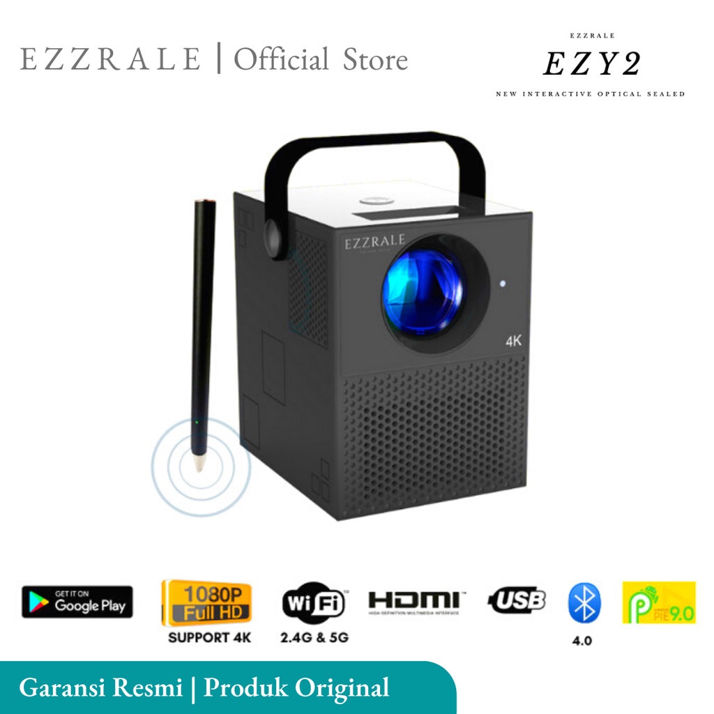 Jual EZZRALE Mini EZY2+ Smart Projector with Stylus 1080P FHD 150ANSI ...