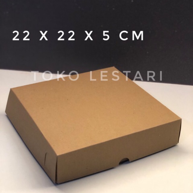 Jual Box Kraft Coklat Cocok Untuk Kue Camilan Pizza 22x22x5 cm | Shopee ...