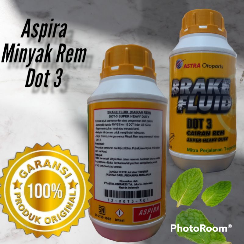 Jual ASPIRA MINYAK REM DOT3 WARNA BENING 300ml | Shopee Indonesia