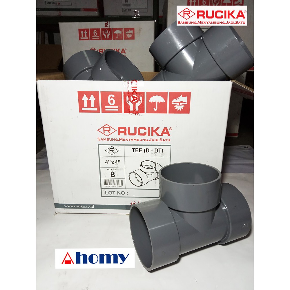 Jual tee 4” DV sedang rucika sambungan pipa pvc | Shopee Indonesia