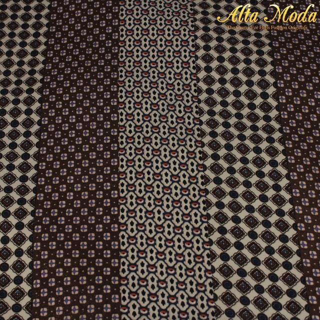 Jual Kain | Crepe Heavy Coklat Diamond Motif (Alta Moda) | Shopee Indonesia