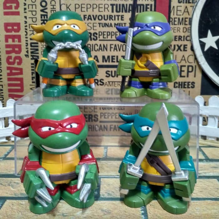 Jual Jual Murah ninja turtles TMNT chibi figure set 4 bh | Shopee Indonesia