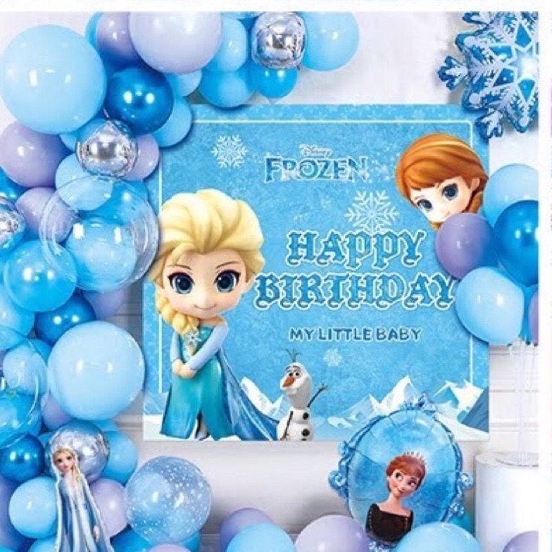 Jual Paket set dekorasi ulang tahun anak perempuan frozen 2 full set ...