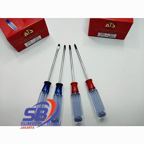 Jual ATS OBENG RADIO 3 INCH X 3 MM PLUS (+) PANJANG 7 CM OBENG RADIO ...