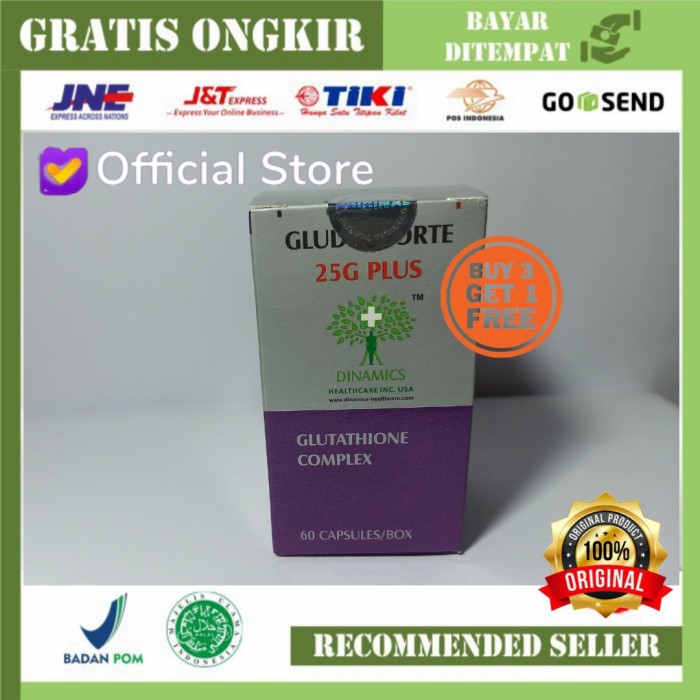 Jual Gludin Forte 25g Plus Glutathione Complex 60 Kapsul ORI | Shopee ...