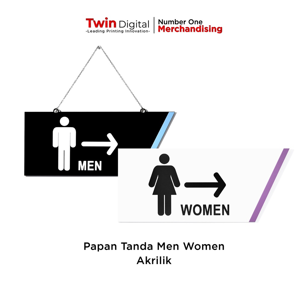 Jual Twindigital Papan Sign Gender Pria Wanita Acrylic - Papan Tanda ...