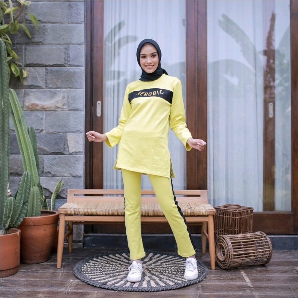 Jual Baju senam wanita / Setelan olahraga / baju senam muslim / ARFA ...