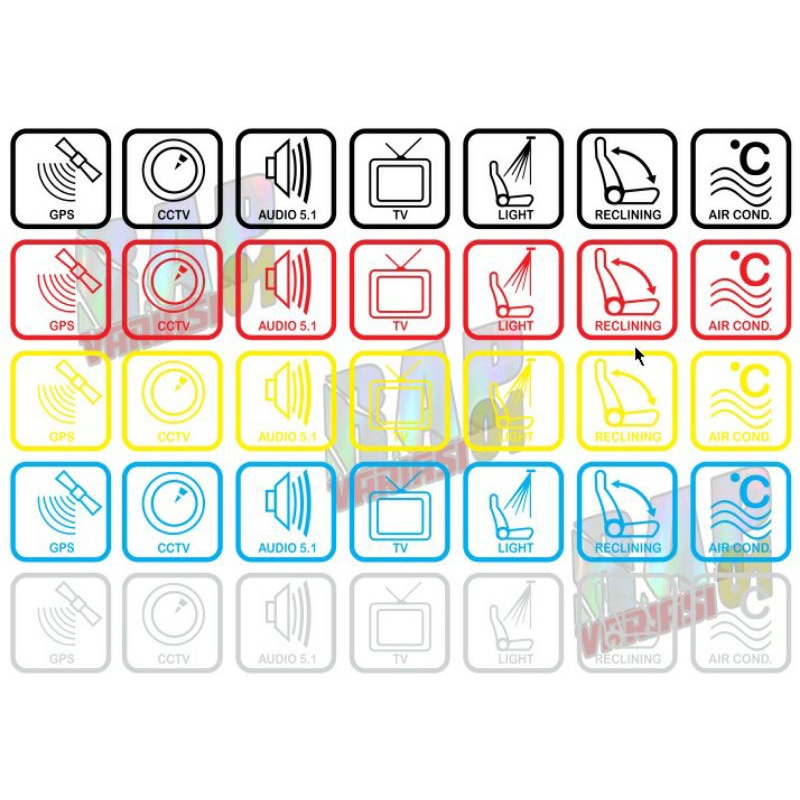 Jual stiker Fasilitas Mobil, Bus, Truk | Shopee Indonesia