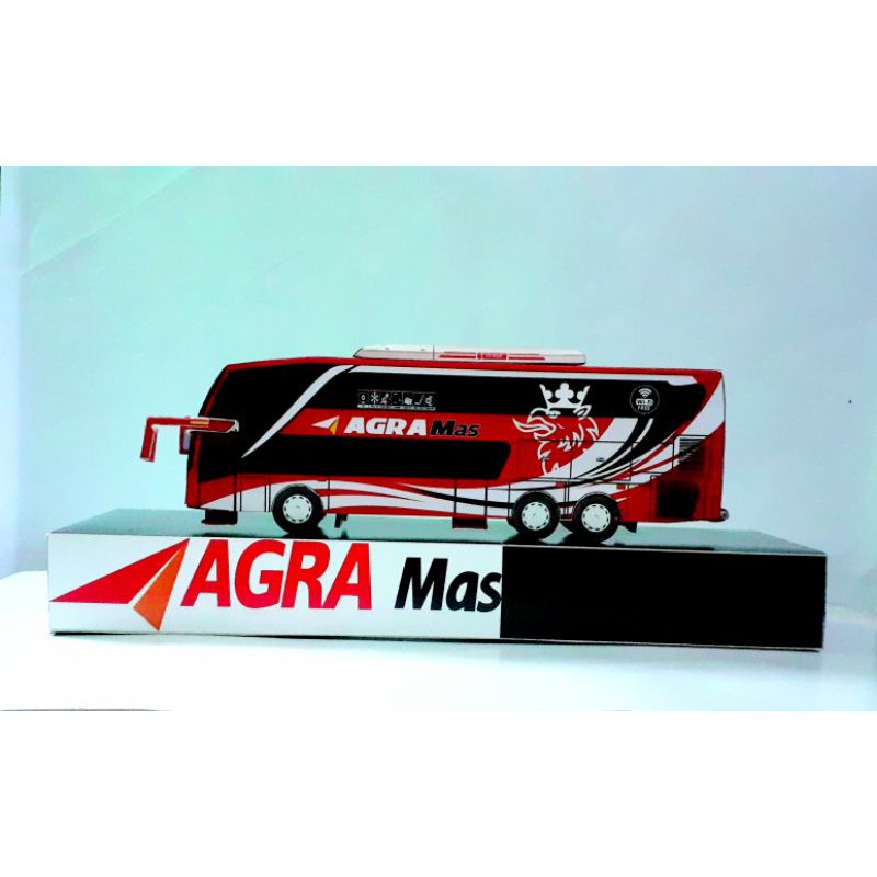 Jual Miniatur Papercraft Bus AGRA MAS Doubel Decker | Shopee Indonesia