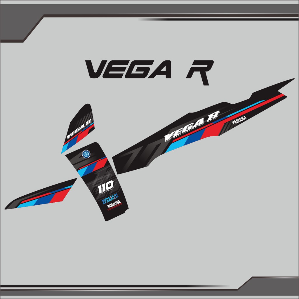 Jual Stiker Striping Variasi Lis Yamaha Vega R New Grafis BMW Simple ...