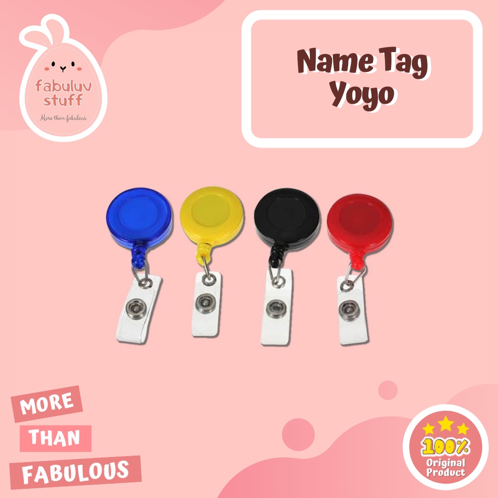 Jual ATK ~ Name Tag Roll Yoyo / Penjepjepit nametag Yoyo / Gantungan ID ...