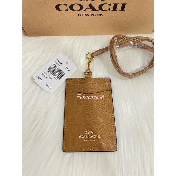 Jual Coach Brown Metal Logo Lanyard || Name Tag || ID Card | Shopee ...