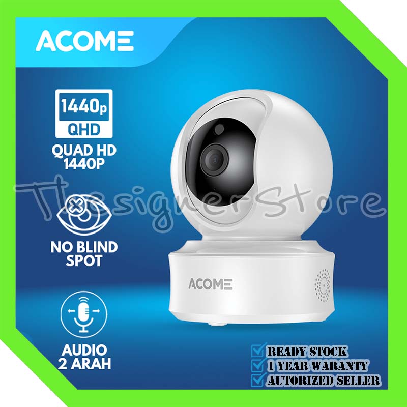 Jual ACOME Smart CCTV Camera Audio FULL HD 1440P 4MP No Blind Spot 2 ...