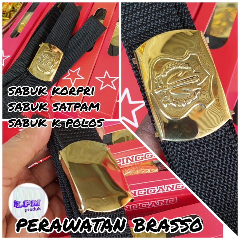 Jual Sabuk Korpri Pramuka Paskibra Garuda Satpam Kuningan Brasso ...