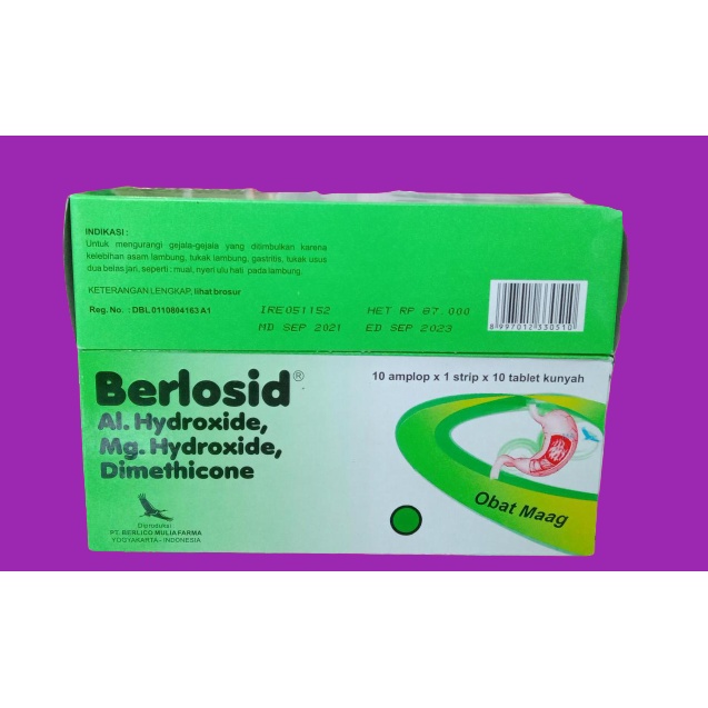 Jual BERLOSID TABLET PER BOX ISI 10 STRIP (OBAT MAAG) | Shopee Indonesia