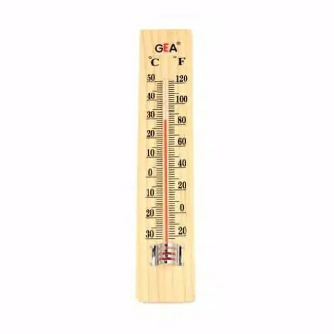 Jual Thermometer kayu GEA Termometer ruangan kayu Termometer dinding ...