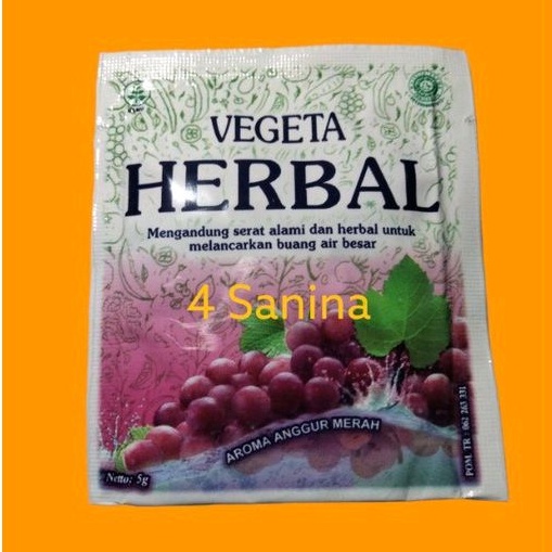 Jual Vegeta herbal 1 sachet 5 gr /vegeta melancarkan buang air besar ...