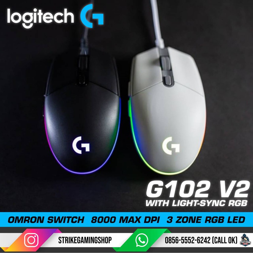 Jual LOGITECH G102 V2 LIGHTSYNC RGB GAMING MOUSE | Shopee Indonesia