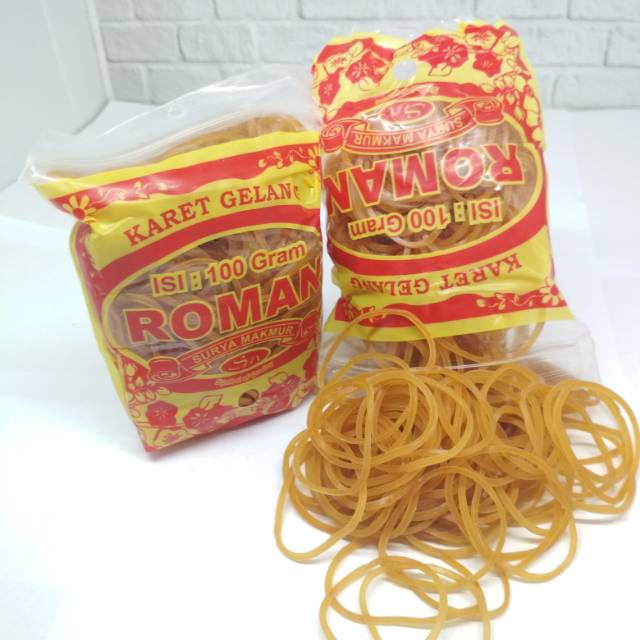 Jual Karet gelang Serbaguna ROMAN @100grm (kuning) | Shopee Indonesia