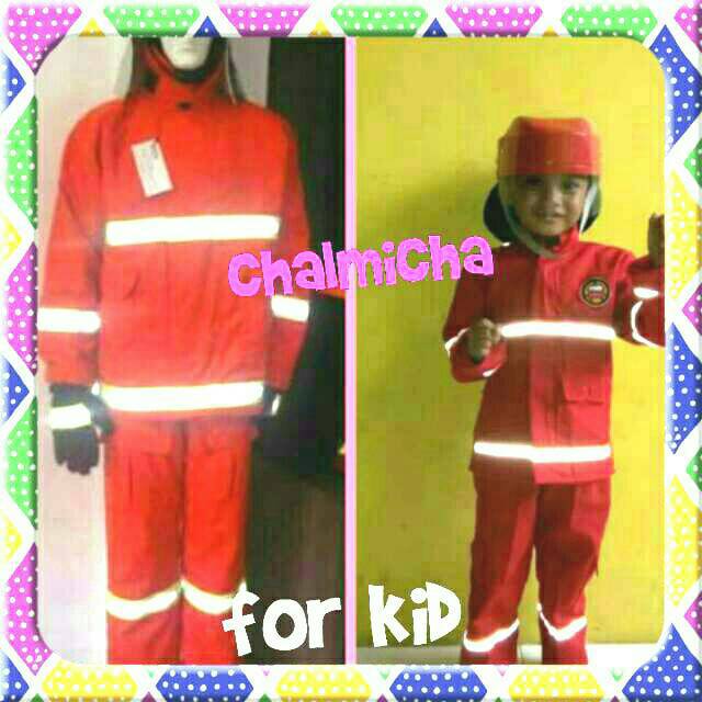 Jual Baju Seragam Kostum Helm Karnaval Anak Profesi Pemadam Kebakaran ...