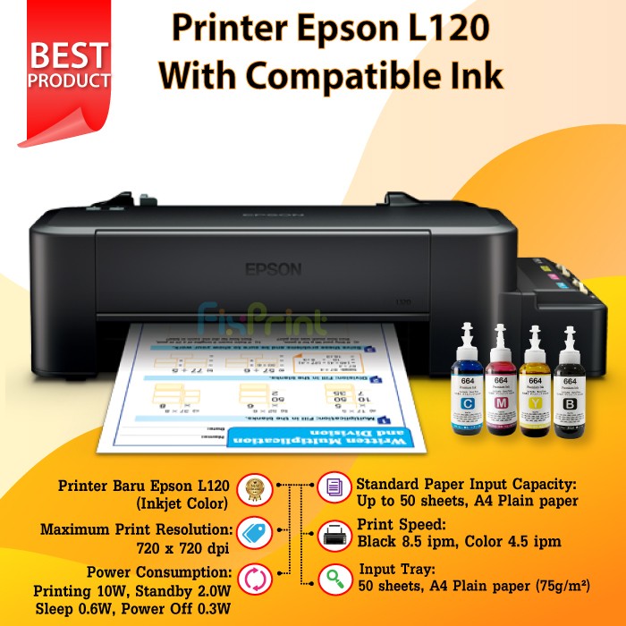 Jual Printer Epson L120 Ink Tank Printer Epson L120 L 120 l120 Infus ...