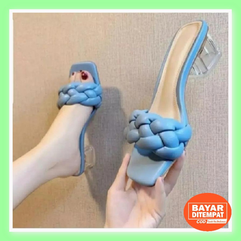 Jual Sandal Hak Hils Imprt Wanita Sendal High Heels Andin Tali Belakang ...