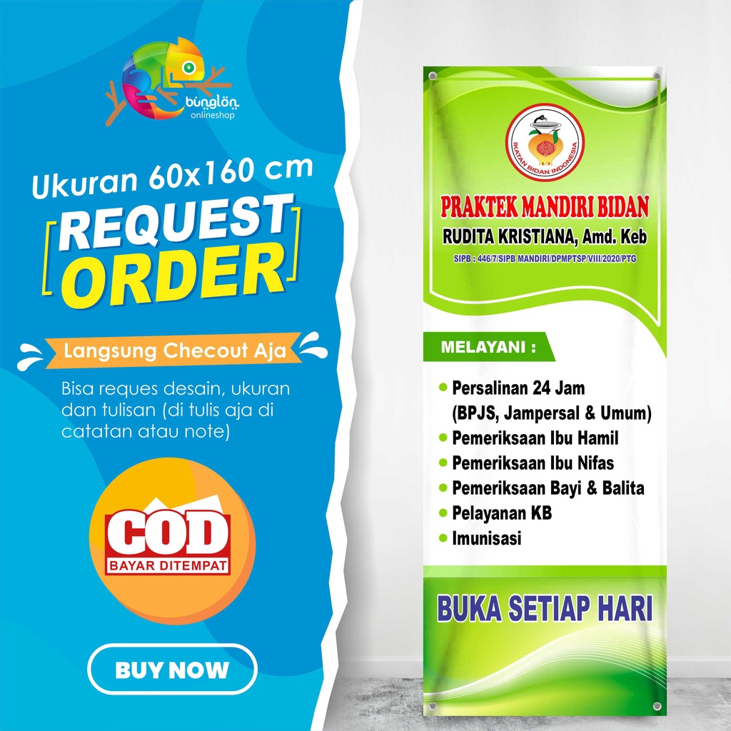 Jual Size 60x160 Cm, Spanduk Banner Berdiri Bidan, Model Hijau | Shopee ... Jual Size 60x160 Cm, Spanduk Banner Berdiri Bidan, Model Hijau | Shopee ...