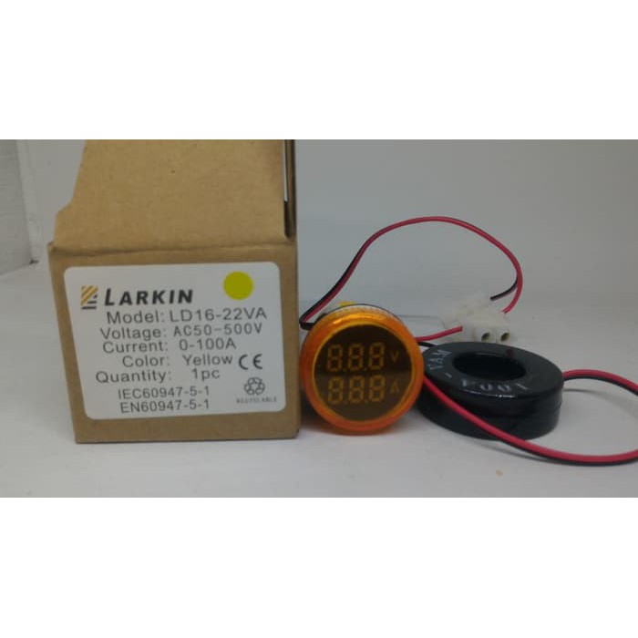 Jual Pilot Lamp LED With Ampere/Voltmeter Indicator Larkin 22mm - LD16 ...
